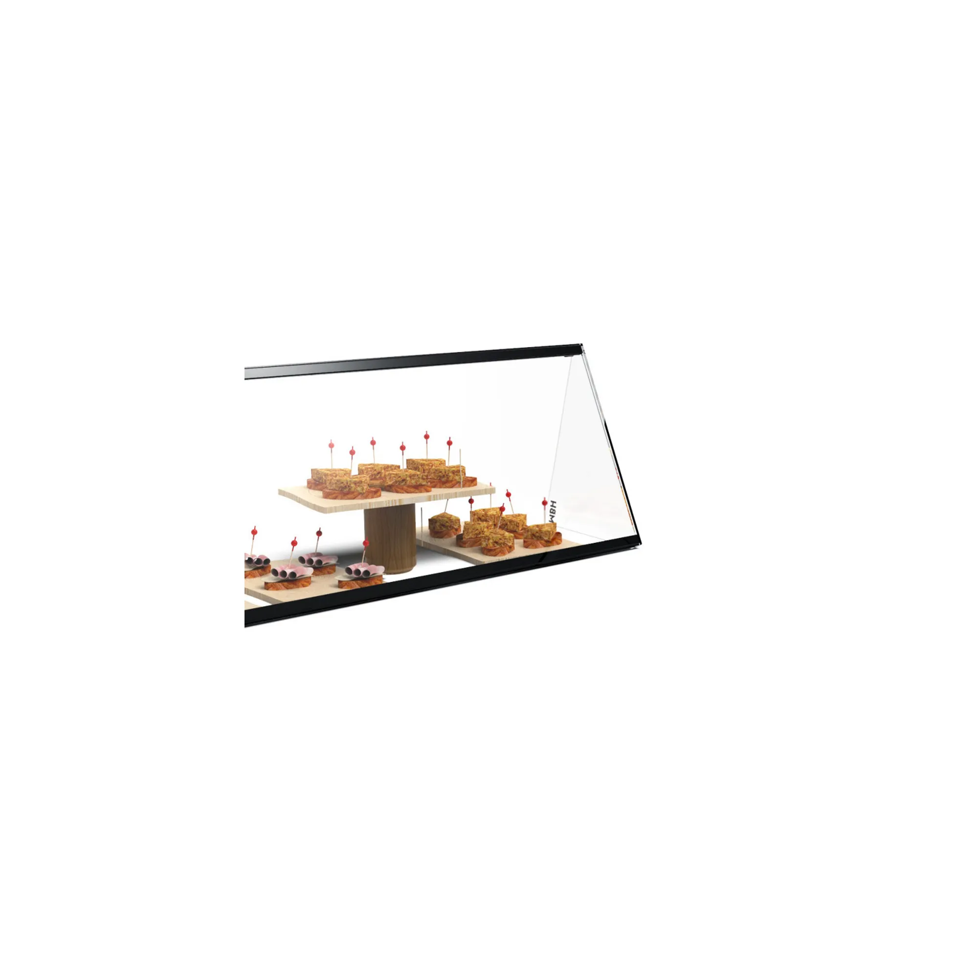 Glass non refrigerated PITAGORAS 55 cm pastry display case - MBH