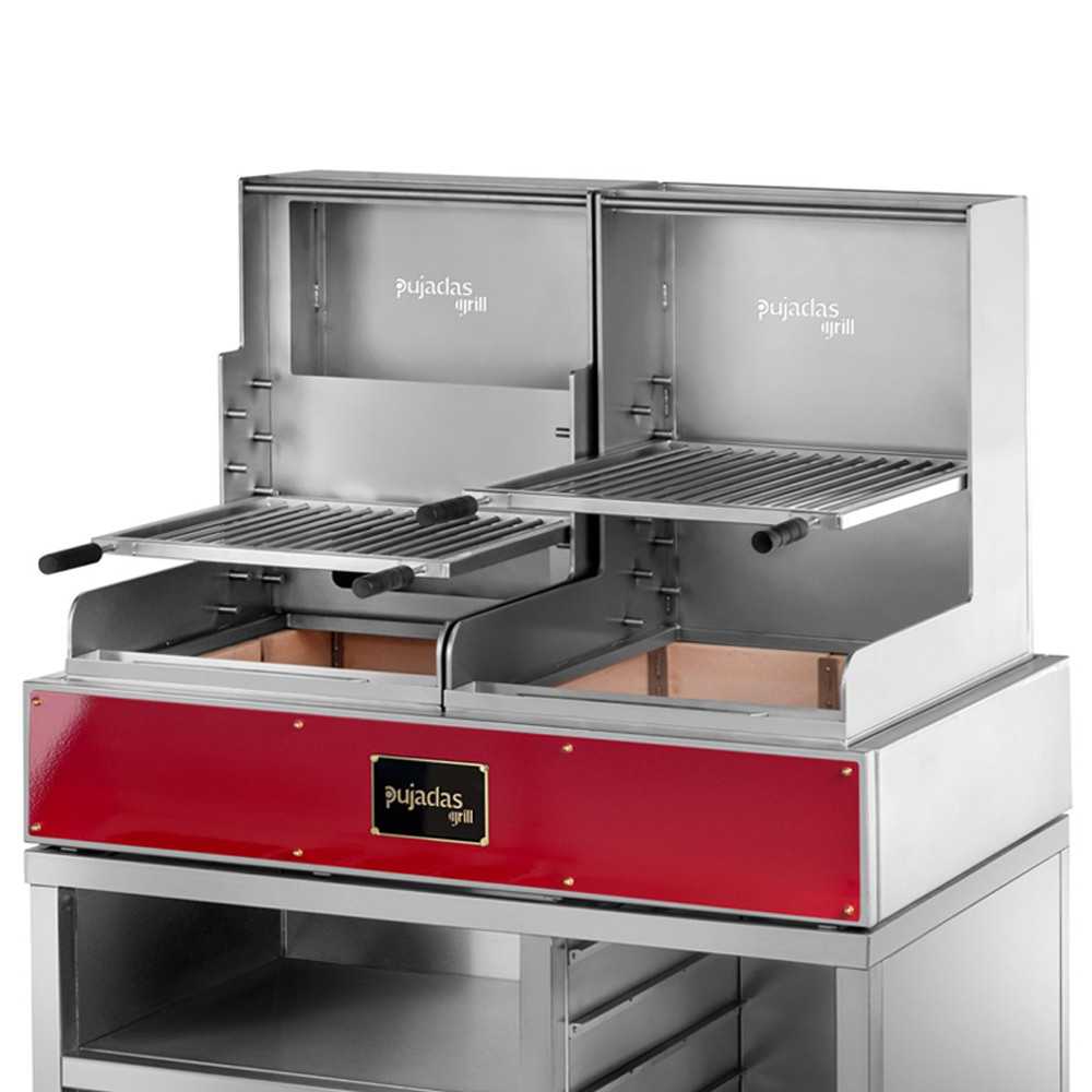 Barbecue Professionnel à Braises Ouvertes avec Grille à barreaux - MBH