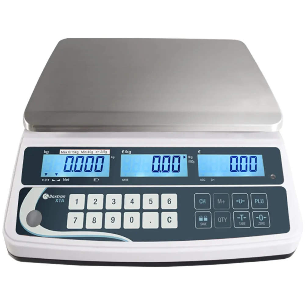 MBH - Bàscula comercial 30 kg amb TPV, bateria i doble visor LCD