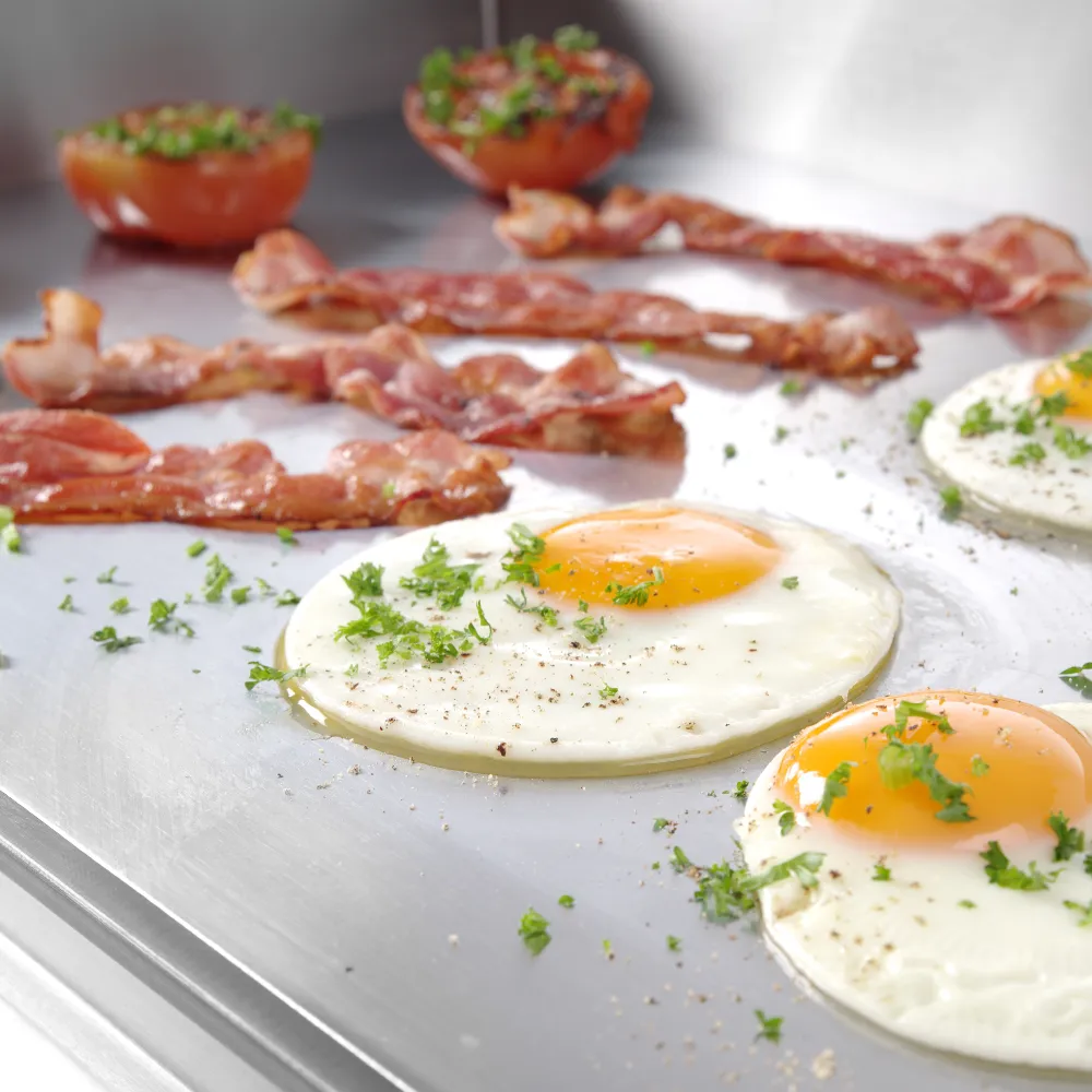 MBH - Professional smooth stainless steel griddle with hard chrome