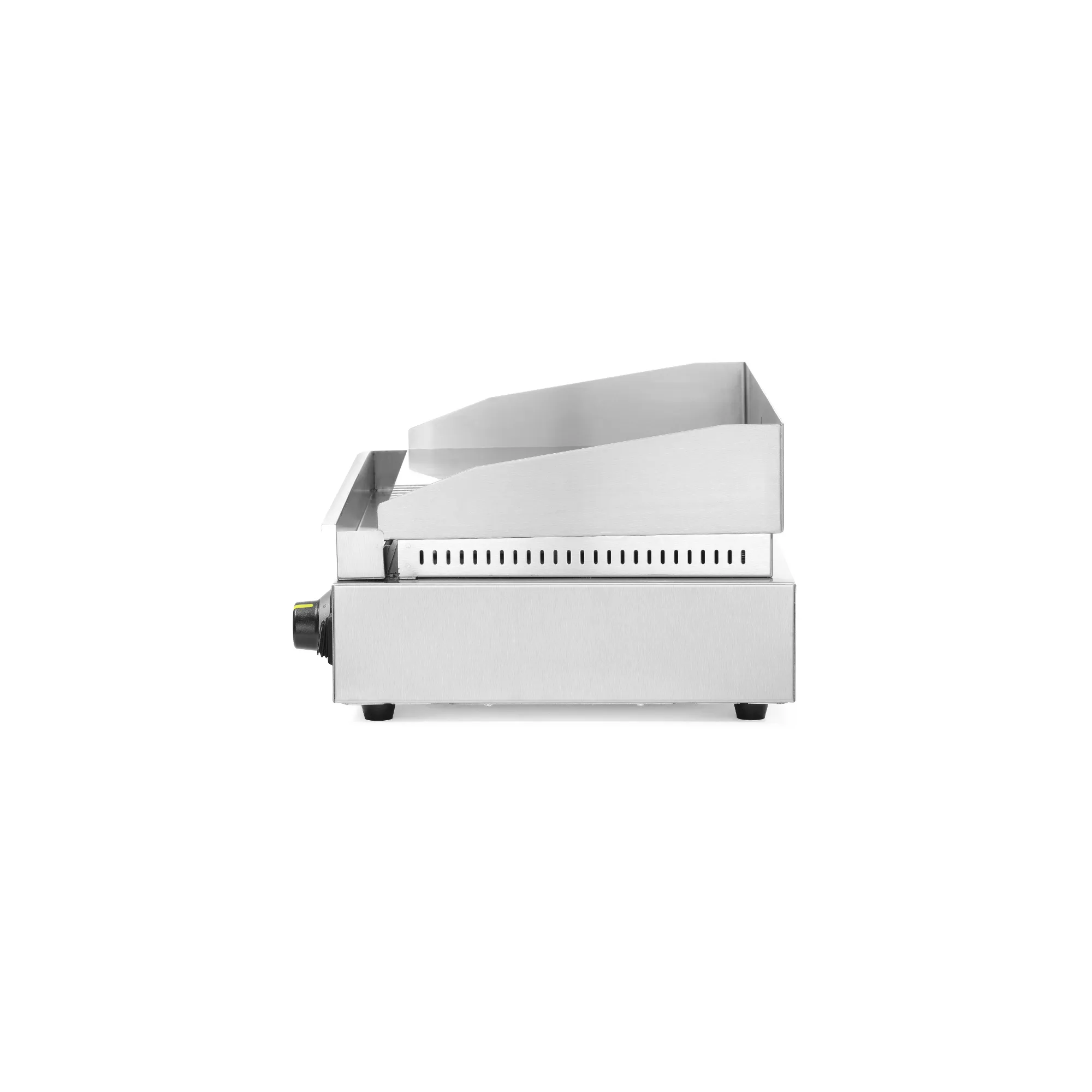 MBH - Professional dual-zone griddle with smooth and ribbed chrome surface