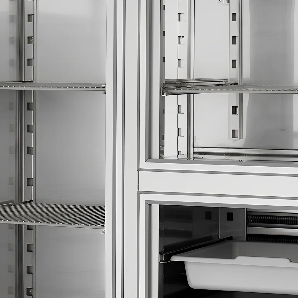 MBH - Vertical freezer INOX 1400 L GN 2/1 with 2 doors for hospitality