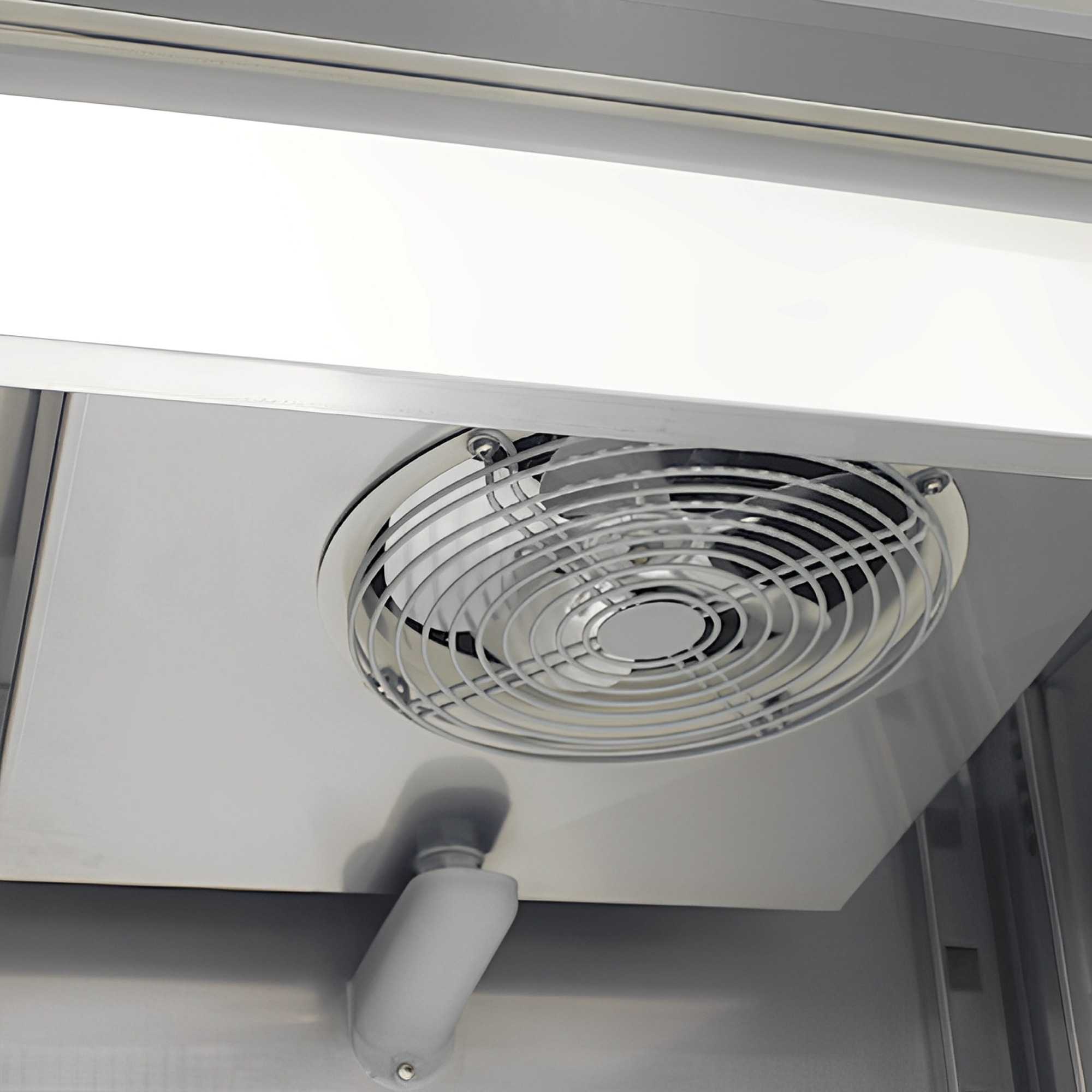 MBH - Vertical freezer INOX 386 L with 2 solid doors for hospitality