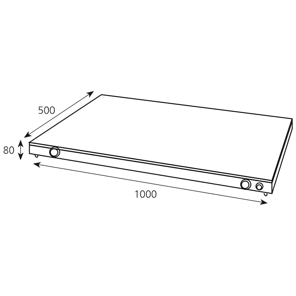 Professional tempered glass hot plate 1000 - MBH