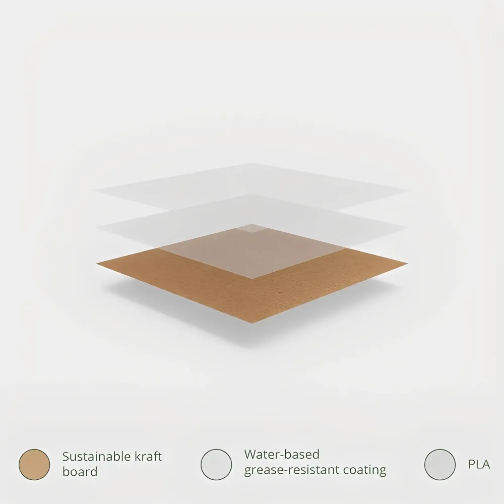 MBH - Compostable kraft tortilla box with PLA window (500 pcs.)